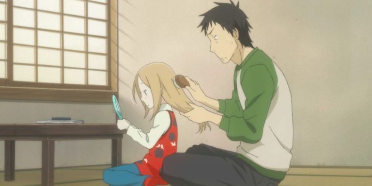 Usagi Drop anime character Daikichi and child Rin together - Deretan